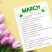 March Trivia Game Printable Month Party Games Springtime Activities for ...