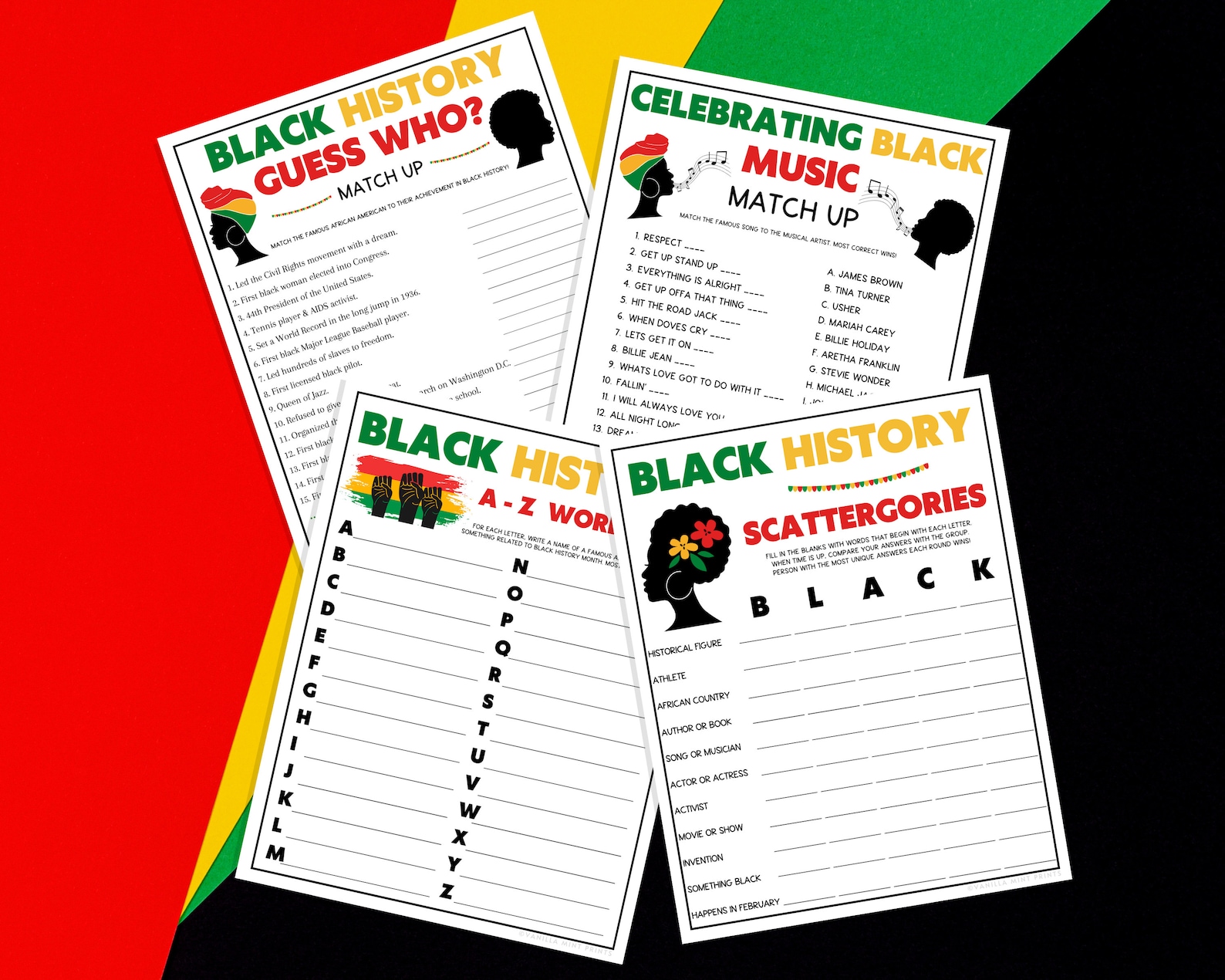 Black History Month 10 Game BUNDLE African American History - Etsy