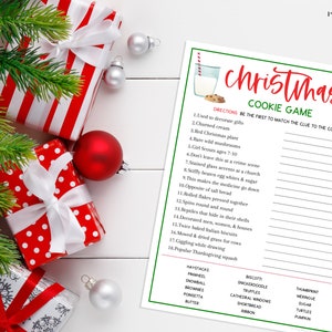 Christmas Cookie Game Game | Christmas Trivia Printable Games ...
