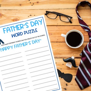Happy Father's Day Word Puzzle Game | Father's Day Games | Games With ...