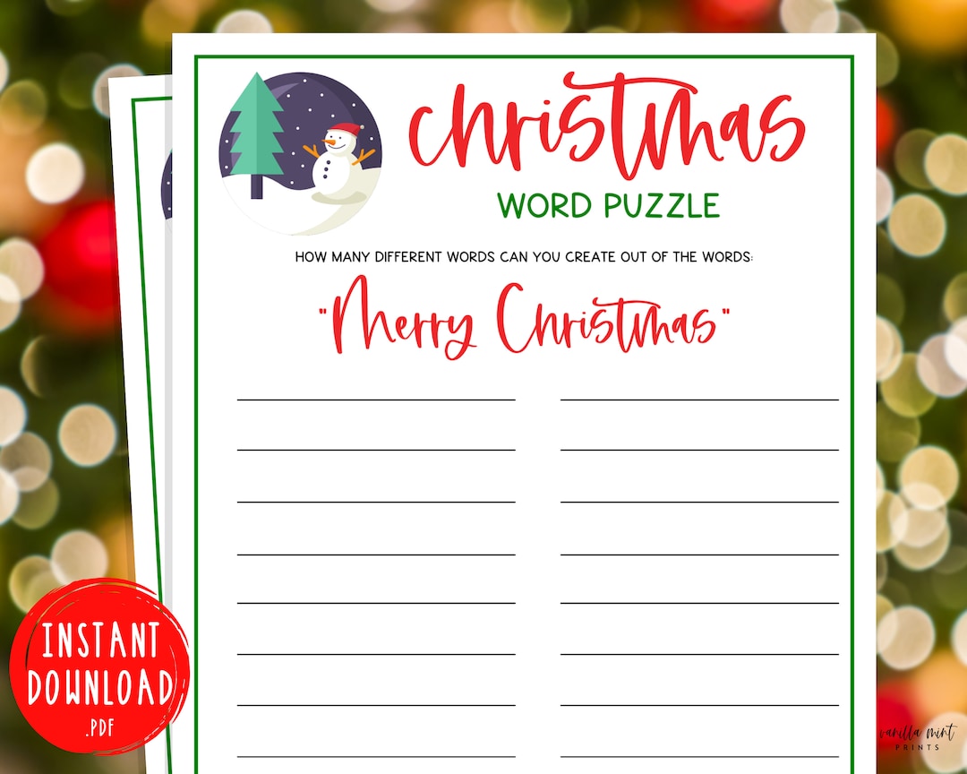Christmas Word Puzzle Game | Xmas Word Games | Fun Christmas Game ...