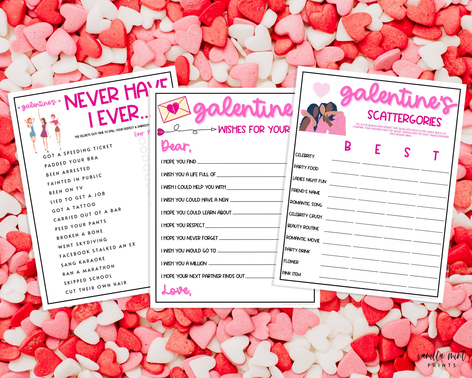 Galentine's Day Game BUNDLE Volume 2 10 Galentines - Etsy