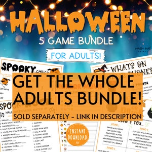 Halloween Party Games KIDS BUNDLE | 5 Halloween Printable Games ...