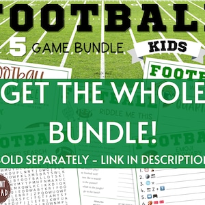 Football Emoji Pictionary Game | Super Bowl Party Games | Printable ...