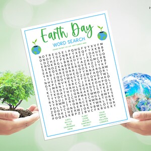 Earth Day Word Search Game | Fun Printable Spring Games | Environmental ...