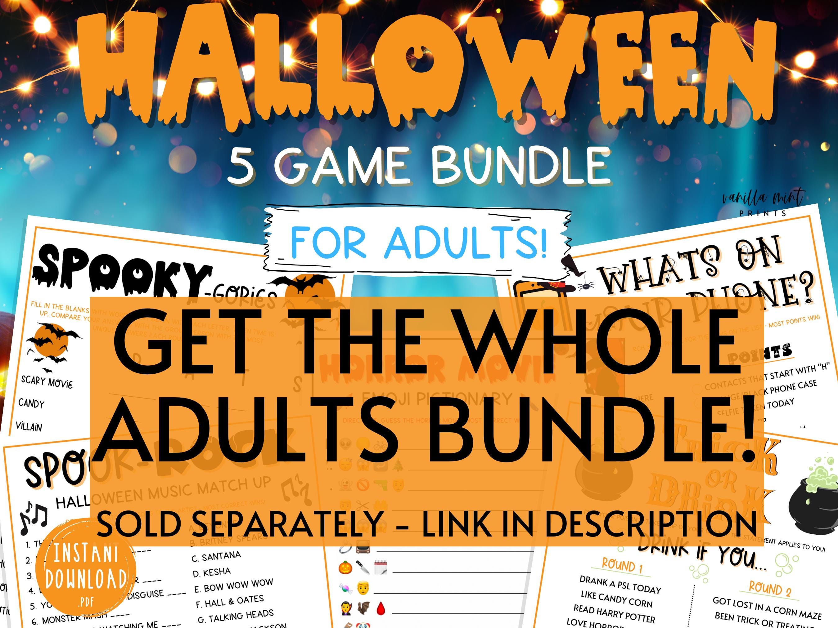 Halloween Horror Movie Emoji Pictionary Party Game | Halloween Scary ...