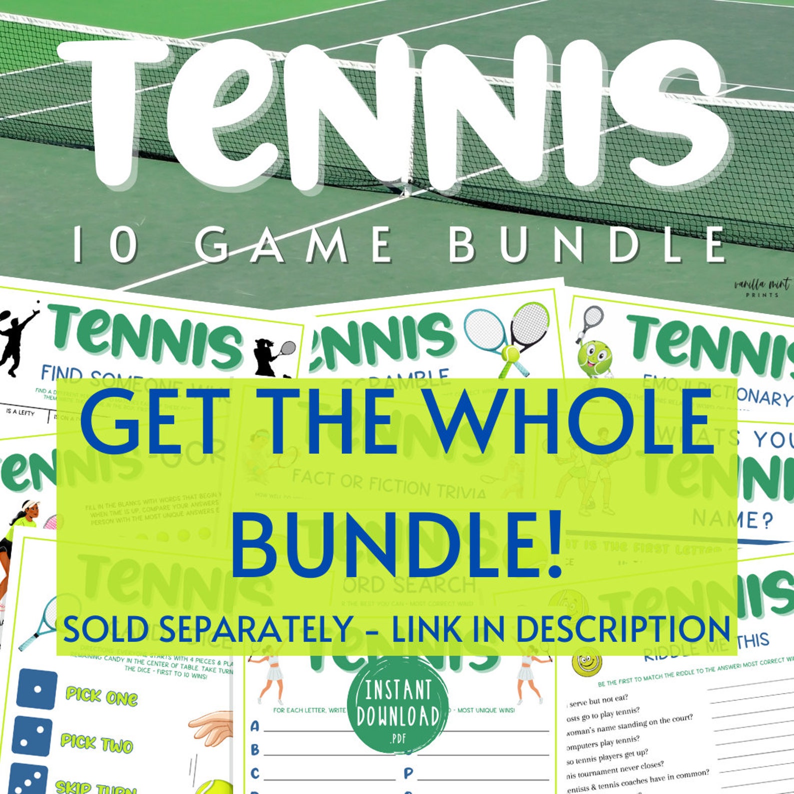 Tennis Word Search Game | Printable Tennis Themed Party Games | Tennis ...