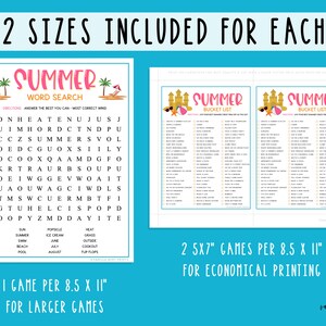 Summer 10 Game BUNDLE | Printable Summertime Games | Party Games PACK ...