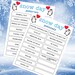 Snow Day Pictionary Game Fun Printable Winter Game Wintertime Activity ...