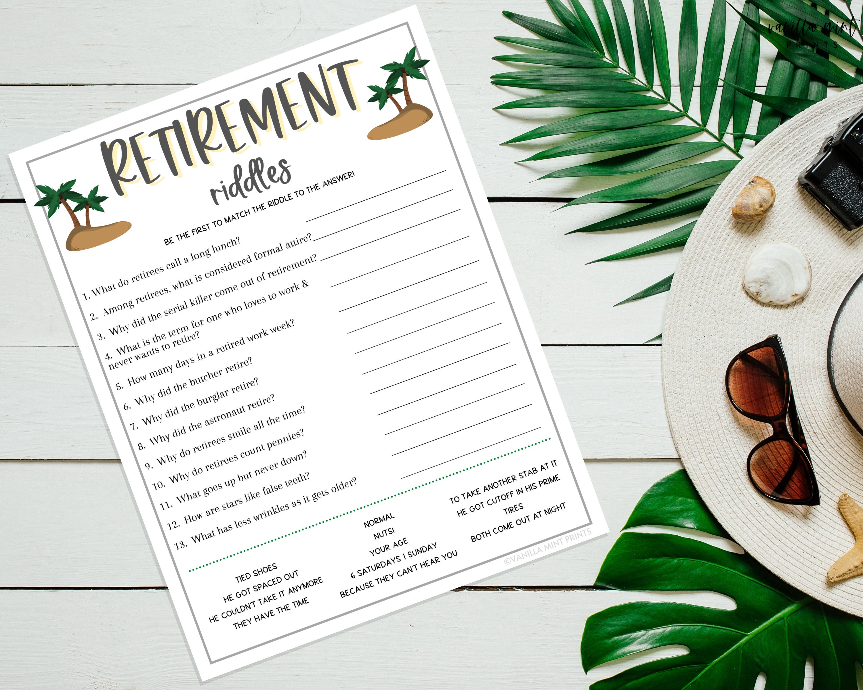 Retirement Party Games | Retirement Riddles Game | Fun Retirement Party ...