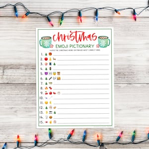 Christmas Emoji Pictionary Game | Xmas Emoji Games | Fun Christmastime ...