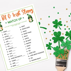 St. Patrick's Day Irish Slang Game | Printable Game | Fun St. Patty's ...