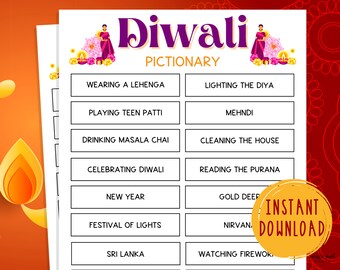Diwali Pictionary Game - Etsy