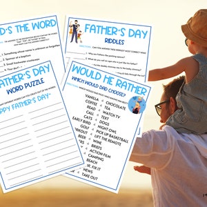 Father's Day 10 Game BUNDLE | Father's Day Games | Games for Dad ...