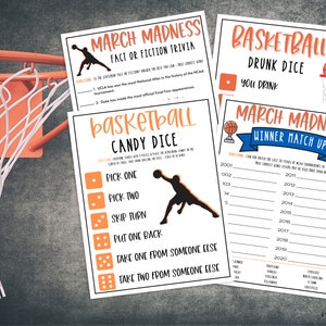 March Madness 10 Game Bundle | Ten Printable March Madness Party Games ...