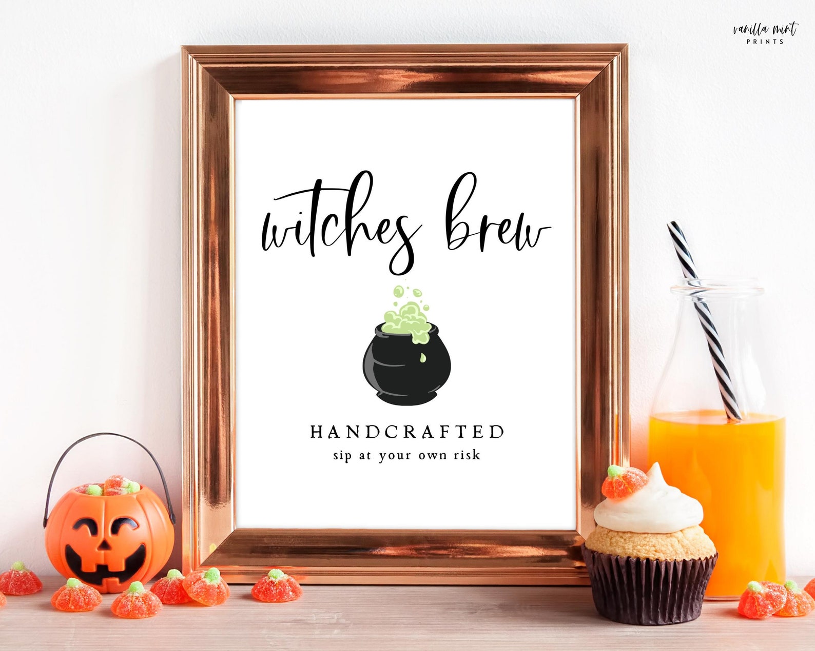 Halloween Party Signs | Witches Brew | Halloween Party Decor ...