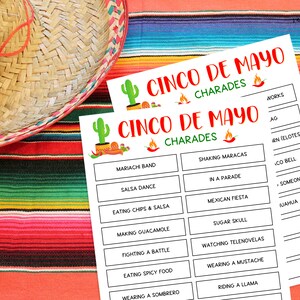 Cinco De Mayo 33 Charades Game | Mexican Party Games | Fun Cinco De ...
