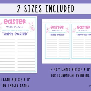 Easter Word Puzzle | Printable Easter Games | Party Games | Happy ...