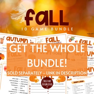 Fall Finish the Phrase Game | Printable Autumn Party Games | Fall ...