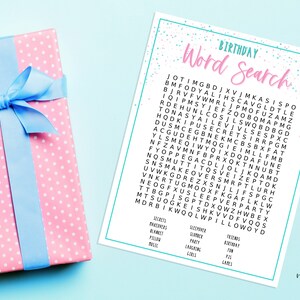 Teen Slumber Party Games | Word Search | Girls Sleepover Birthday Party ...