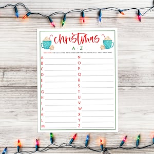 Christmas A-Z Game | Christmas Printable Games | Fun Christmas Day Game ...