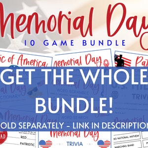 Memorial Day Ameri-gories Scattergories Game | Printable Memorial Day ...