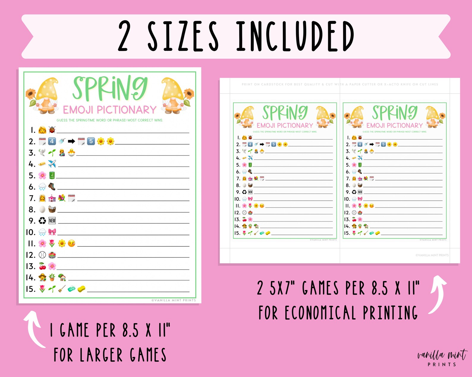 Spring Emoji Pictionary Game Printable Springtime Games - Etsy UK