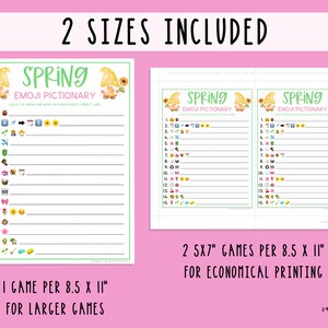 Spring Emoji Pictionary Game | Printable Springtime Games | Party Games ...