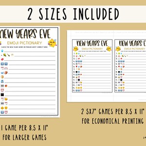 New Years Eve Emoji Pictionary Game Printable Games Fun New Years Eve ...