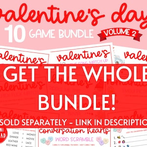 Valentine's Day the Color Red Game | Valentine Printable Games | Fun ...