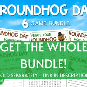 Groundhog Day Trivia Game | Punxsutawney Phil Printable Games | Party ...