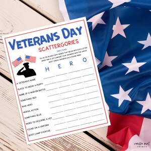Veterans Day Scattergories Game | Printable Veterans Day Party Games ...