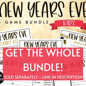 10 New Years Eve Party Games BUNDLE Volume 1 Printable New Years Game ...