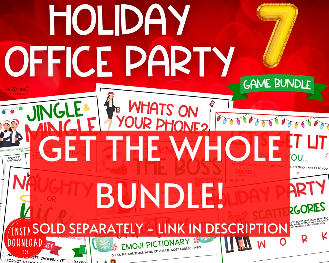 Holiday Office Party Who Knows the Boss Best Game Fun Xmas | Etsy