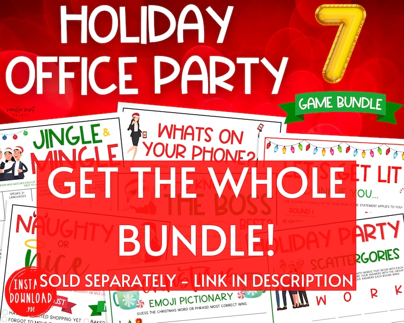 Holiday Office Party Whats on Your Phone Game Xmas Games | Etsy