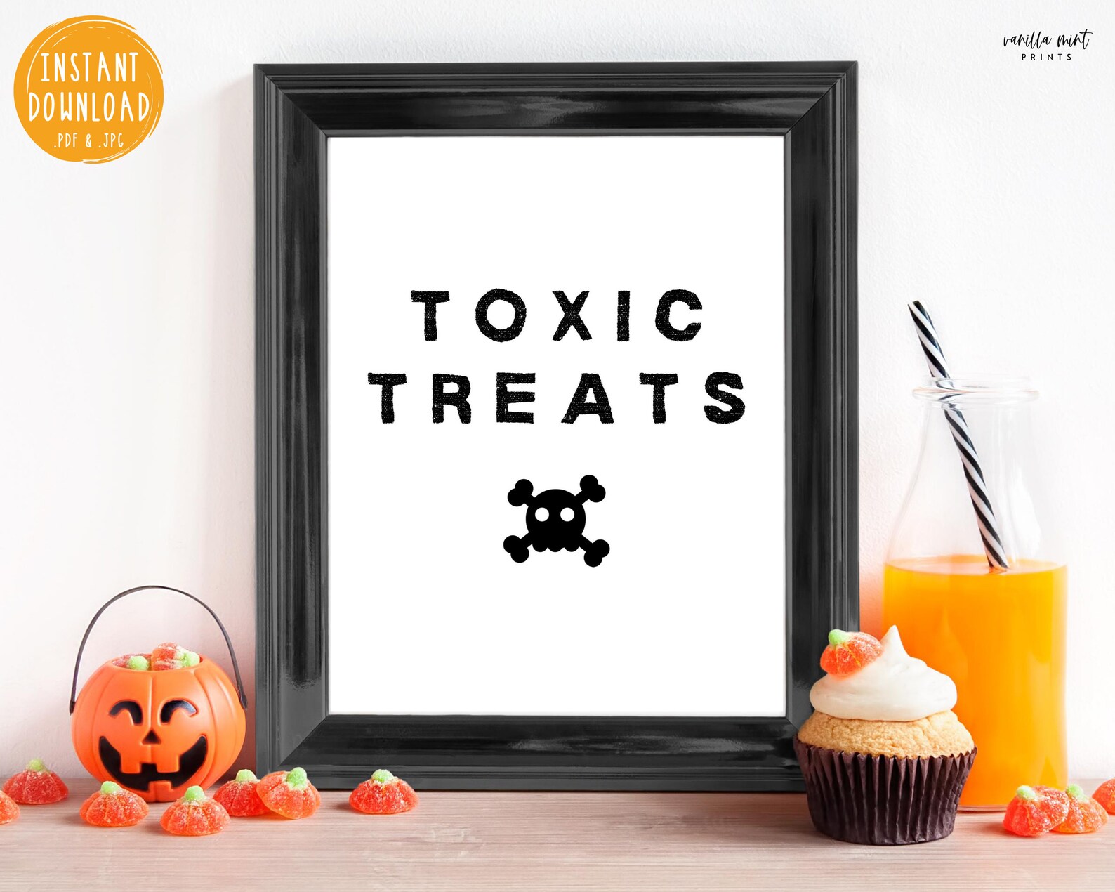 Halloween Party Signs Toxic Treats Halloween Party Decor - Etsy