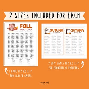 Fall 10 Game BUNDLE | Printable Autumn Game Bundle | Fall Time ...