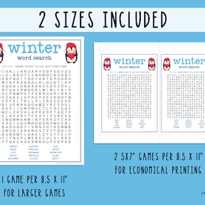 Winter Word Search Game | Fun Printable Winter Games | Wintertime ...