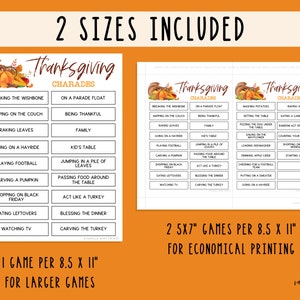 Thanksgiving Charades Party Game | Thanksgiving Party Games | Fun ...