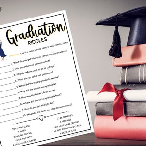 Graduation Games | Riddles | Fun Graduation Party Games | Class of 2024 ...