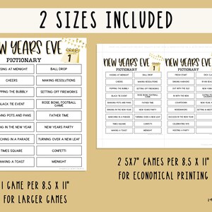 New Years Eve Pictionary Game Fun New Years Eve Party Games NYE Adult ...