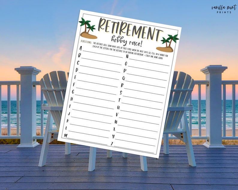 Retirement Party Games Retirement 2 Game Bundle Fun - Etsy