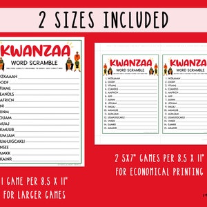 Kwanzaa Word Scramble | Printable Kwanzaa Party Games | Fun Activities ...