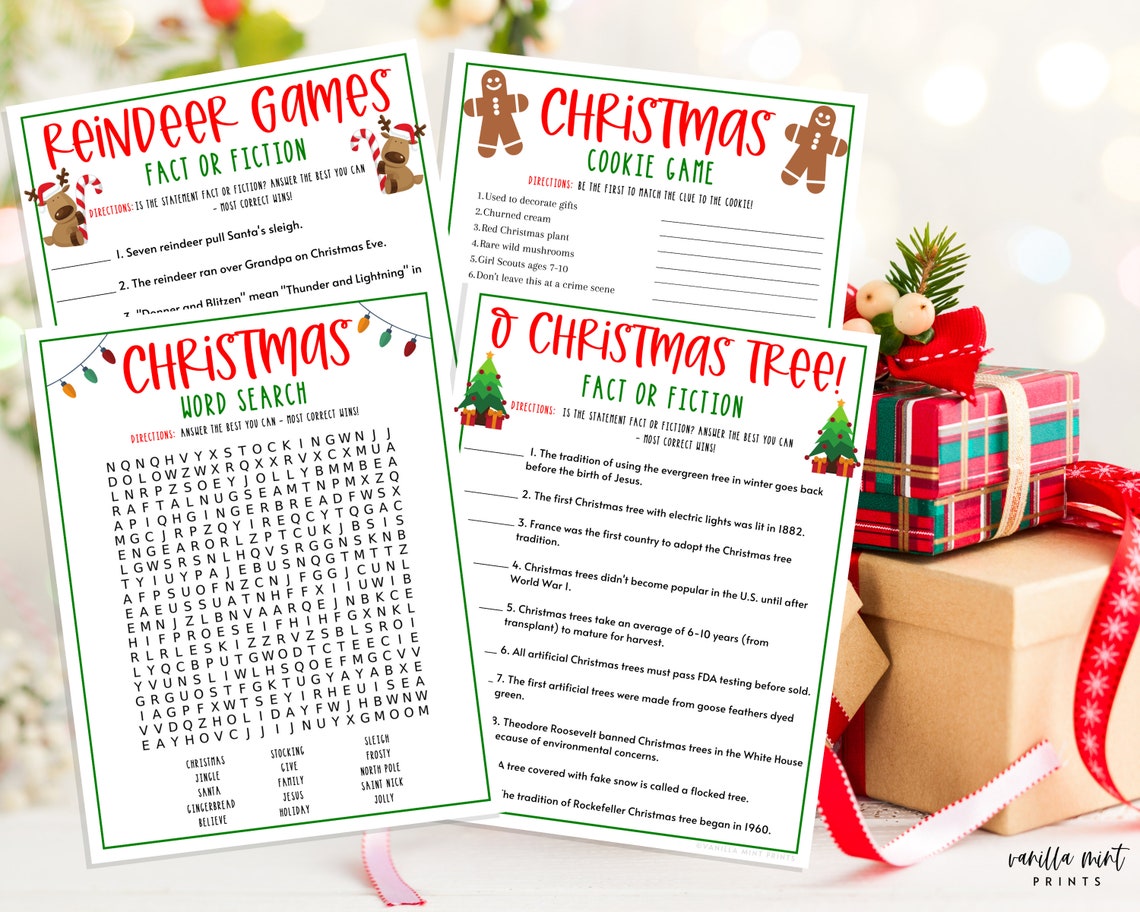 Christmas Game BUNDLE Volume 2 10 Christmas Printable Games | Etsy