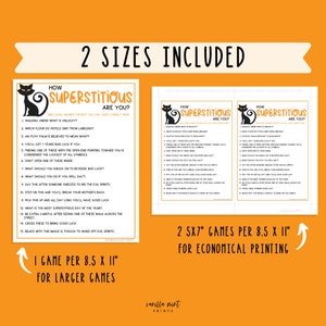 Halloween Superstitious Trivia Game Superstition Games How ...