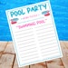 Pool Party Word Puzzle Game Fun Printable Summertime Party Games Fun ...