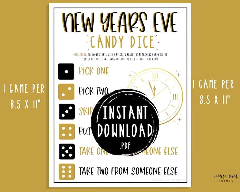 New Years Eve Candy Dice Game | New Years Party Games for Kids | Kids ...