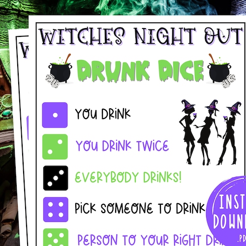 Witches Night Out 10 Game BUNDLE Fun Halloween Party Games - Etsy
