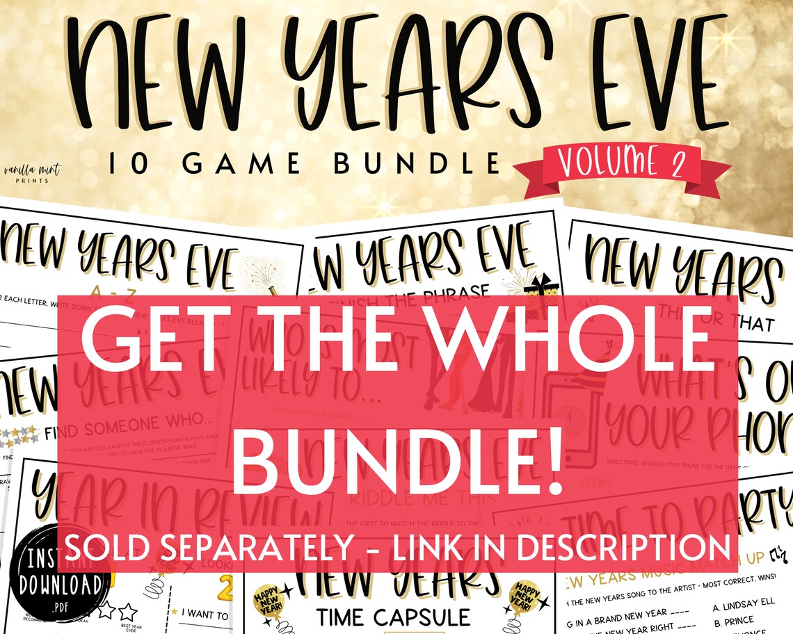 New Years Eve Kid's Time Capsule Game Fun New Years Eve | Etsy