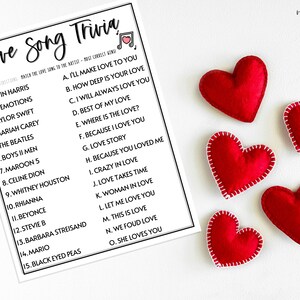 Anniversary Games | Love Song Trivia Game | Fun Anniversary Party Games ...